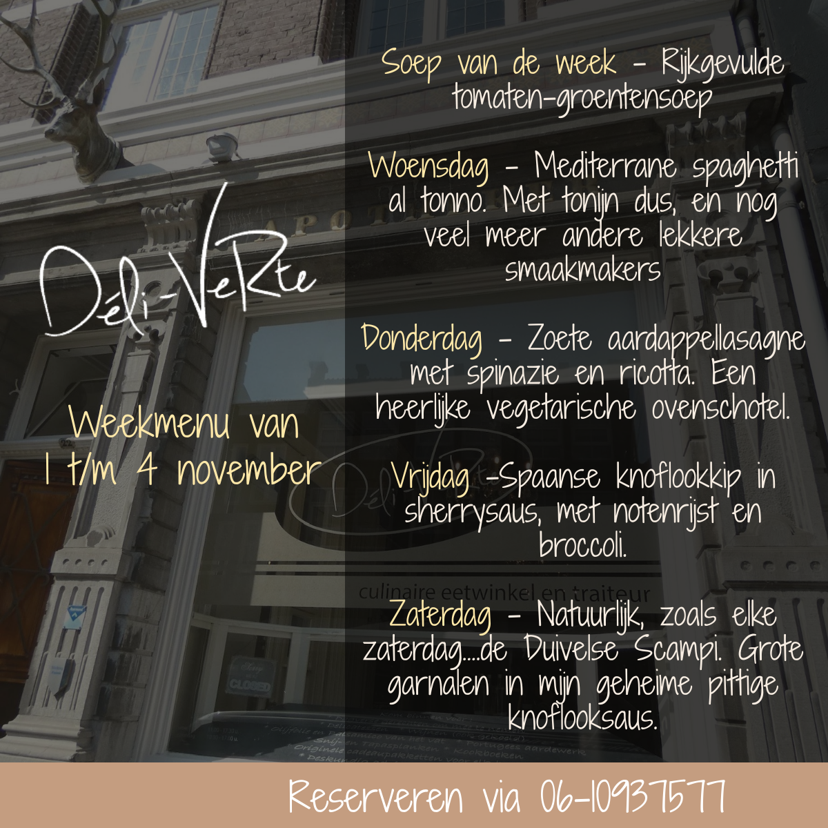 Dit staat er deze week op het menu – Déli-Verte